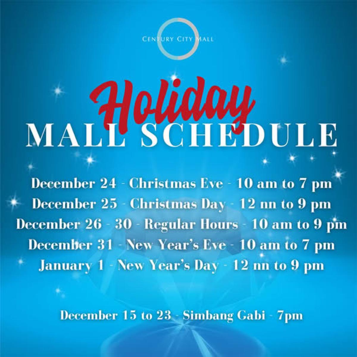 Century City Mall 2024 Holiday Schedule: Celebrate the Festive Season ...
